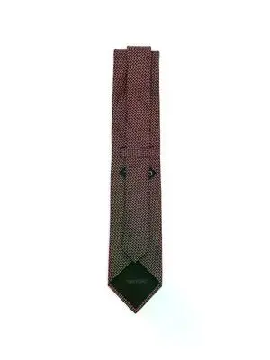 TOM FORD Geometric Pattern Tie - Red