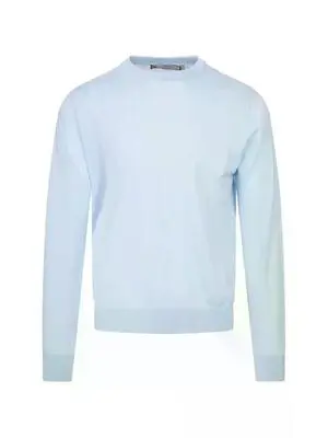 Canali Crew-neck Long-sleeve Sweater - Blue