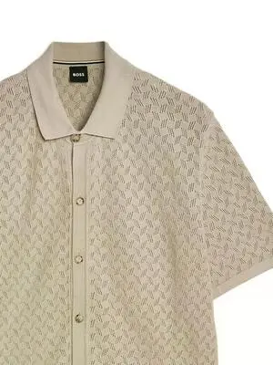 BOSS Pointelle-knit Short-sleeve Jacket