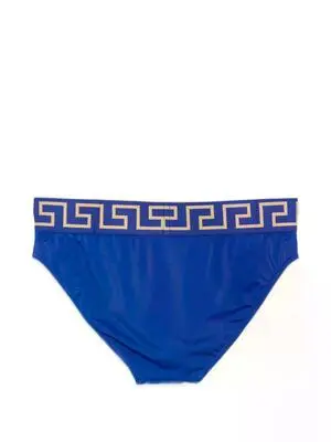 Versace Greca-pattern Medusa-head Swim Trunks