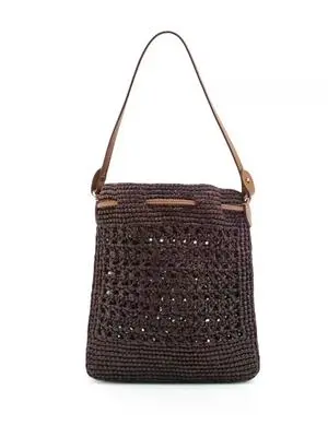 Miu Miu 2010-2026 Mini Raffia Logo Handbag