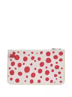 LOUIS VUITTON 2023 Yayoi Kusama Monogram Giant Empreinte Infinity Dots Neverfull Mm Pochette Clutch Bag - Red