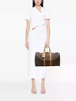 LOUIS VUITTON 2000 Monogram Keepall 45 Travel Bag - Brown
