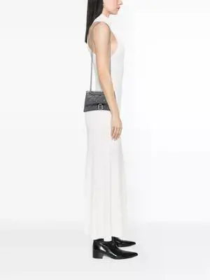 Balenciaga 2010 Small Metallic Calfskin Crush Chain Shoulder Bag - Grey