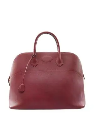 Hermès 1995 Clemence Bolide 45 Travel Bag - Red