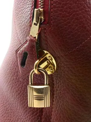 Hermès 1995 Clemence Bolide 45 Travel Bag - Red