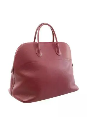 Hermès 1995 Clemence Bolide 45 Travel Bag - Red