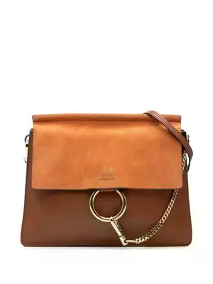 Chloé 2016 Medium Calfskin And Suede Faye Crossbody Bag - Brown