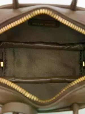 Miu Miu Micro Calfskin Softy Beau Bag Satchel - Brown