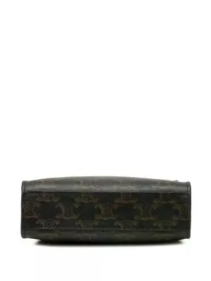 Celine 2023 Mini Triomphe Coated Canvas Vertical Cabas Satchel