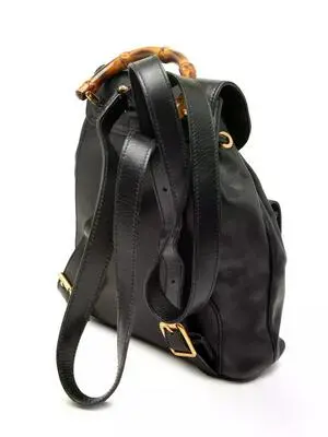 Gucci 20th Century Calfskin Bamboo Drawstring Backpack