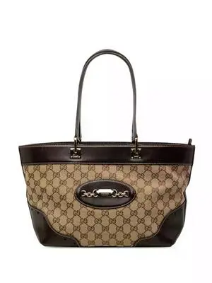 Gucci 2000-2015 Gg Canvas Punch Tote Bag - Neutrals