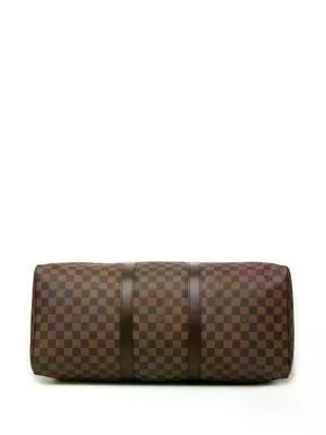 LOUIS VUITTON 2006 Damier Ebene Keepall 50 Travel Bag - Brown