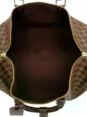 LOUIS VUITTON 2006 Damier Ebene Keepall 50 Travel Bag - Brown