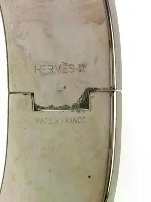 Hermès Enamel And Palladium-plated Metal Clic Clac H Bracelet - Red