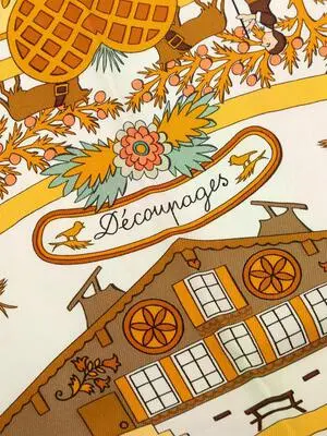 Hermès 1997-2010 Decoupages Silk Scarf 90 Scarves