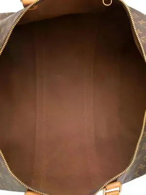 LOUIS VUITTON Monogram Canvas Keepall Bandouliere 55 Travel Bag - Brown