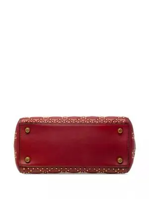 Dior Medium Lambskin Cannage Studded Lady Satchel