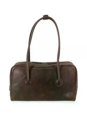 MARGESHERWOOD Boston Logo-debossed Leather Tote Bag