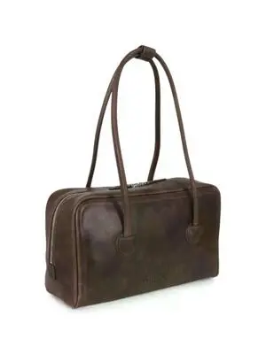 MARGESHERWOOD Boston Logo-debossed Leather Tote Bag