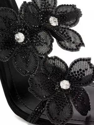 Rene Caovilla Floral Embellished Stiletto Sandals