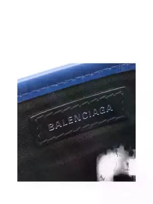 Balenciaga 2010s Navy Cabas Tote Bag - White