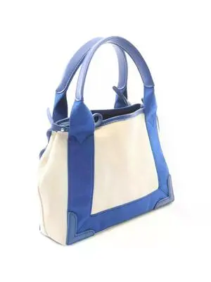Balenciaga Navy Cabas Tote Bag - White