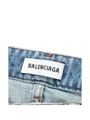 Balenciaga 2010s Distressed Straight-leg Jeans