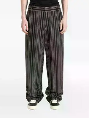 THE ELDER STATESMAN Striped Straight-leg Trousers