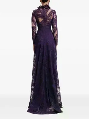 GEMY MAALOUF Patterned Lace Maxi Dress