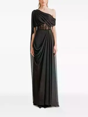 GEMY MAALOUF Asymmetrical Draped Maxi Dress