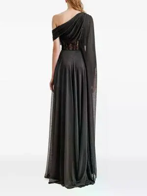 GEMY MAALOUF Asymmetrical Draped Maxi Dress