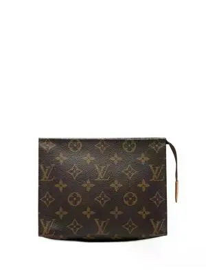 LOUIS VUITTON 2004 Monogram Toiletry Pouch 19 Clutch Bag - Brown