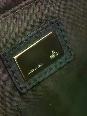 Fendi Zucchino Canvas Shoulder Bag