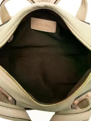 Loewe 2000-2005 Mini Canvas Anagram Barrel Bag Satchel