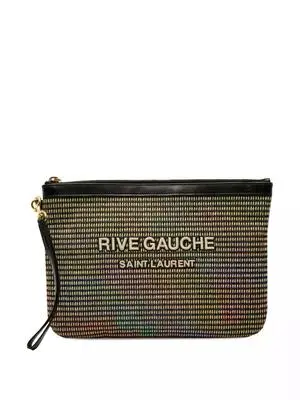 Saint Laurent 2020 Raffia Rive Gauche Clutch Bag