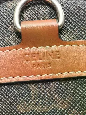Celine Triomphe Coated Canvas Cylinder Crossbody Bag