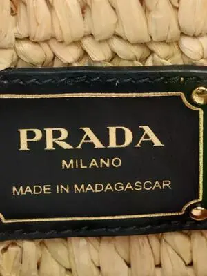 Prada 2013-2026 Raffia Basket Bag Satchel