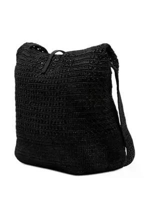 Saint Laurent Le 5 A 7 Raffia Tote Crossbody Bag