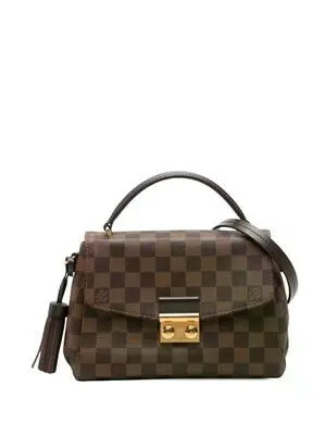 LOUIS VUITTON 2019 Damier Ebene Croisette Satchel - Brown
