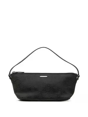 Gucci 2000-2015 Gg Canvas Boat Shoulder Bag - Black