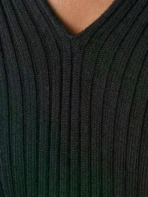 LANVIN Ribbed Knit Frill Dress