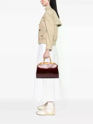 LOUIS VUITTON 2012 Monogram Vernis Brea Mm Satchel - Red