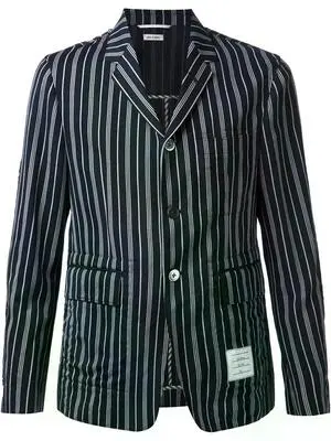 Thom Browne Striped Blazer - Blue
