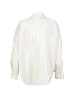 DOUBLET Tromp L'oeil Tie-print Striped Cotton Shirt