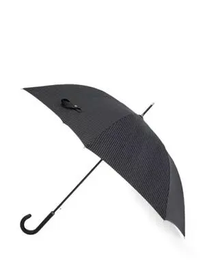 Moschino Pinstripe-print Curved-handle Umbrella