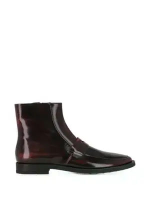 TOD'S Polished Finish Penny-strap Ankle Boots