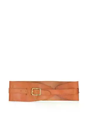 WALTER ALBINI Buckle-fastening Leather Belt - Brown