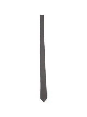 LARDINI Geometric-pattern Tie - Brown