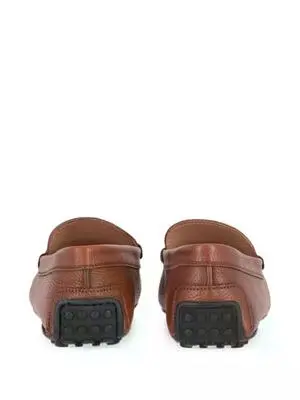 TOD'S T-bar Pebbled Loafers